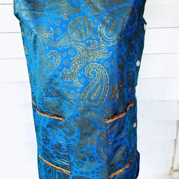 Handmade | Kitchen | Vintage Full Smock Apron 96s Mod Chintz Cotton ...